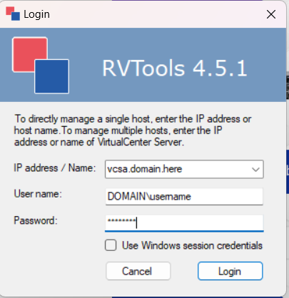 Collecting Sizing Information Using RVTools – CyberFortress (formerly OffsiteDataSync)